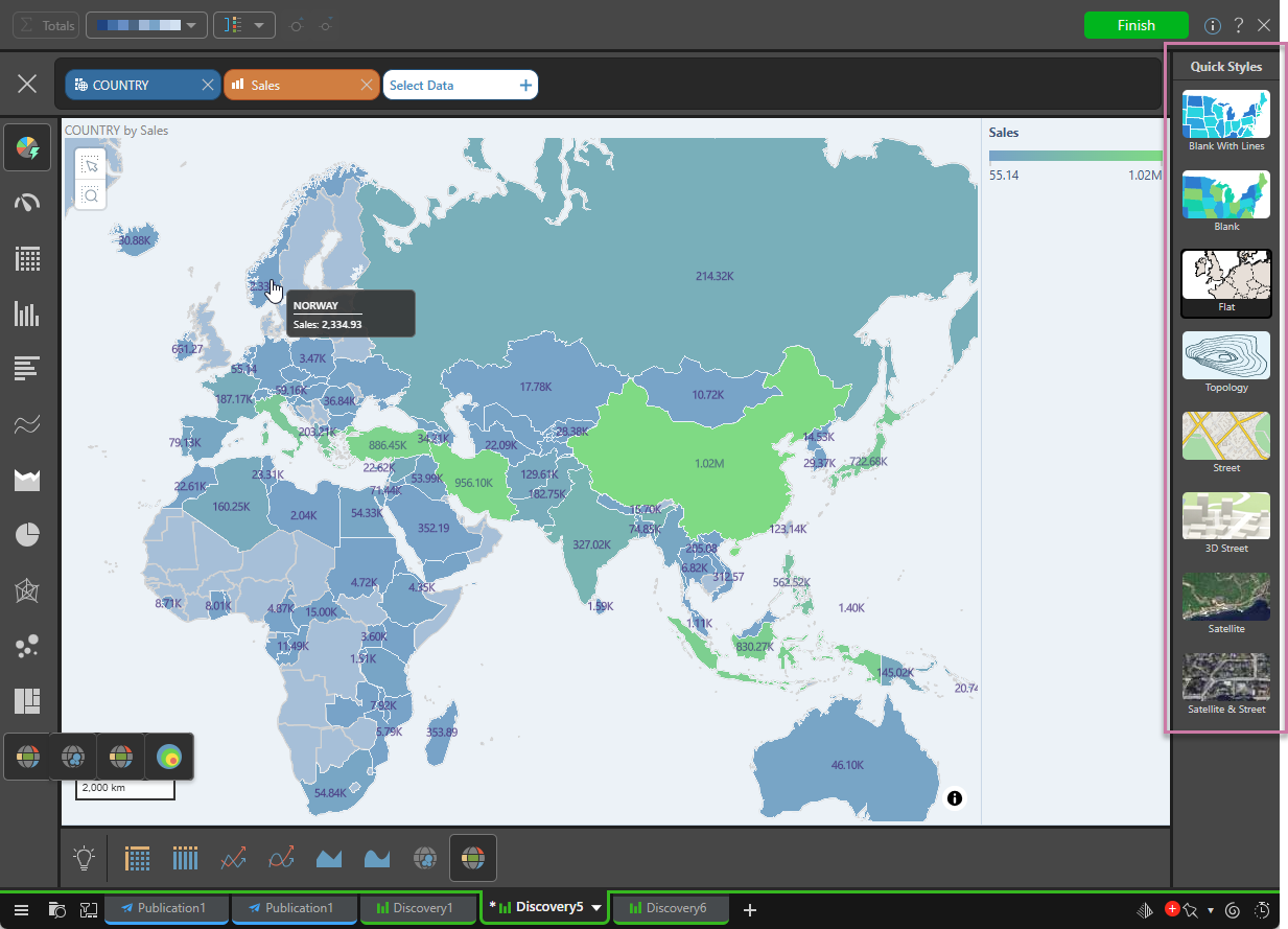 Quick Styles for Maps